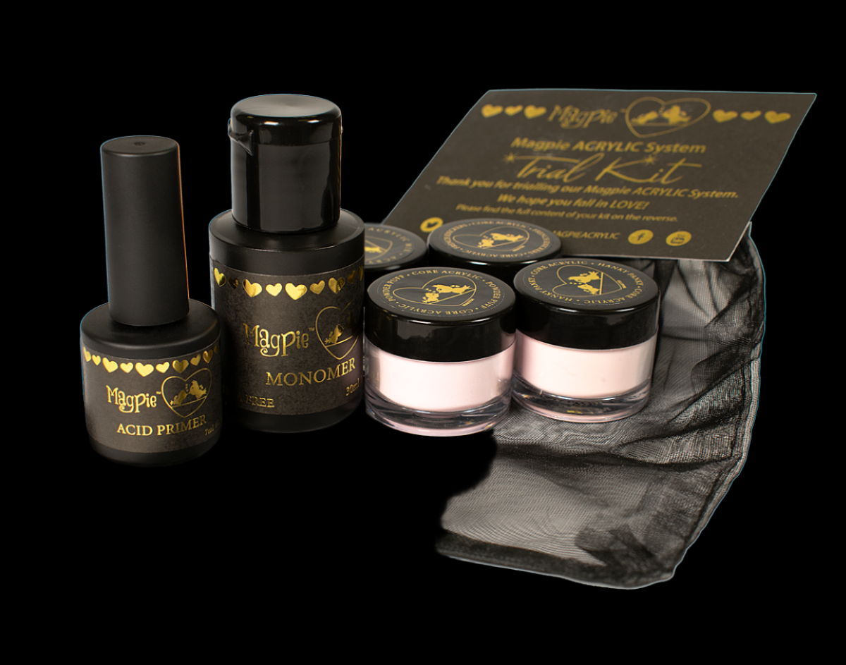 Magpie Acrylic Trial Kit - includes both monomers! – MagpieBeautyUSA